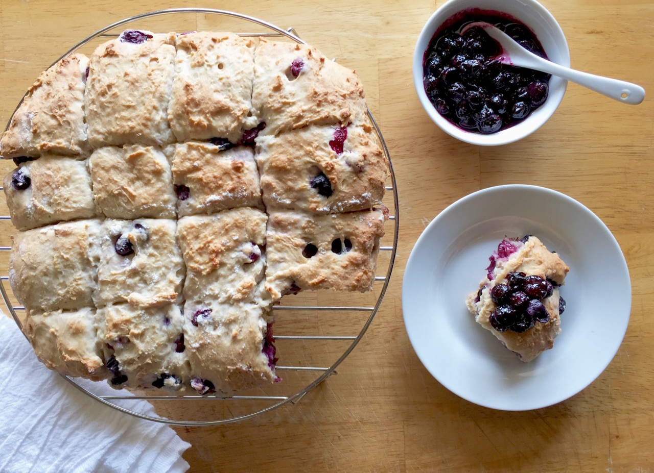 Blueberry Cream Amish Friendship Bread Biscuits