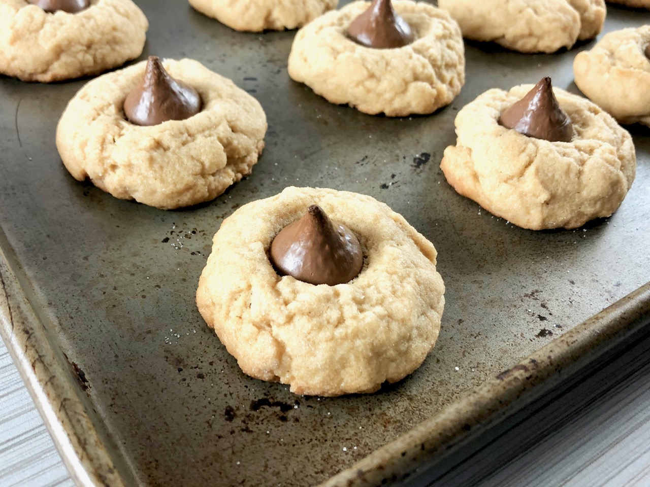 Amish Friendship Bread Peanut Butter Blossom Cookies